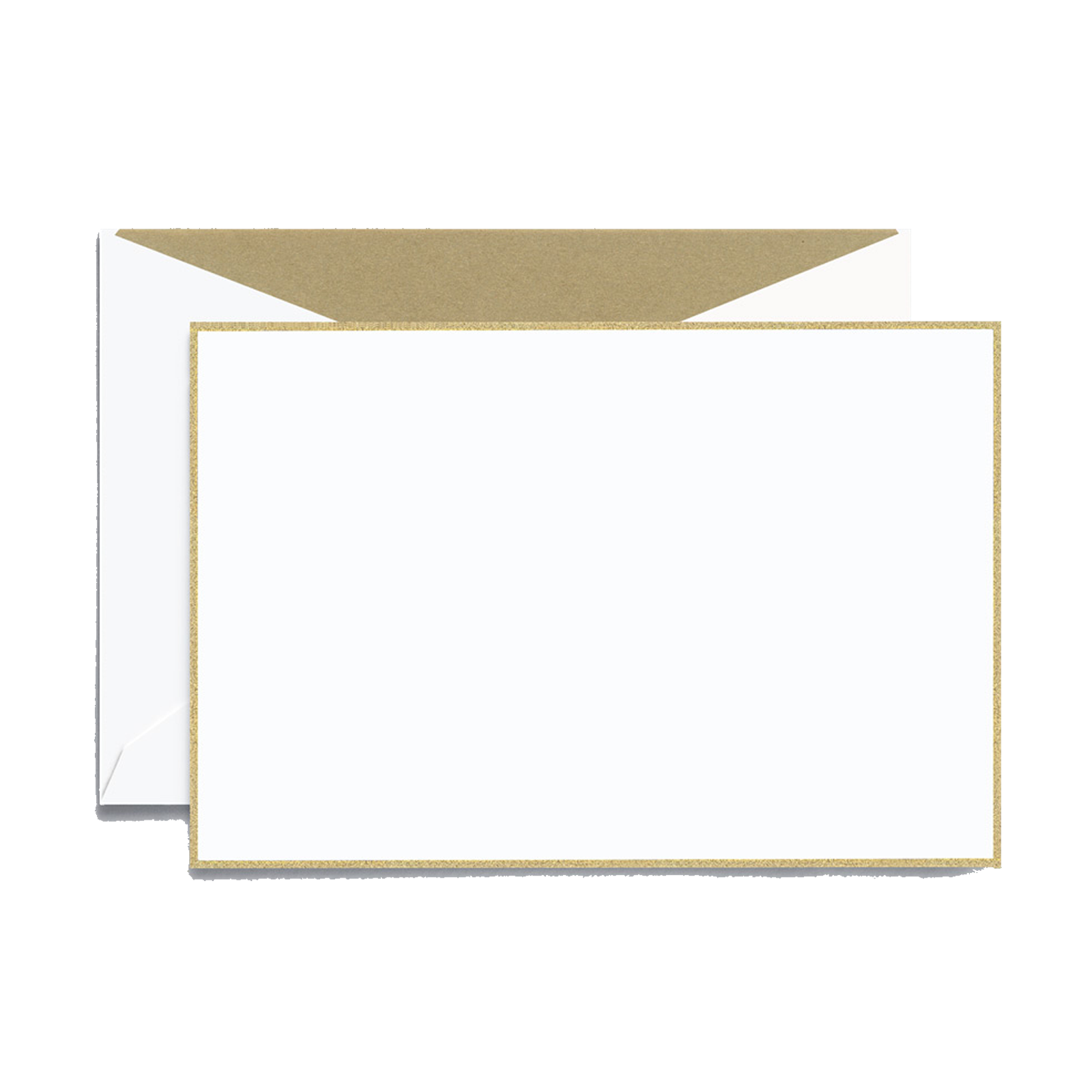 Crane Cards & Envelopes 10pk - Gold Bordered Card (4 1/4" x 6 3/8 ...
