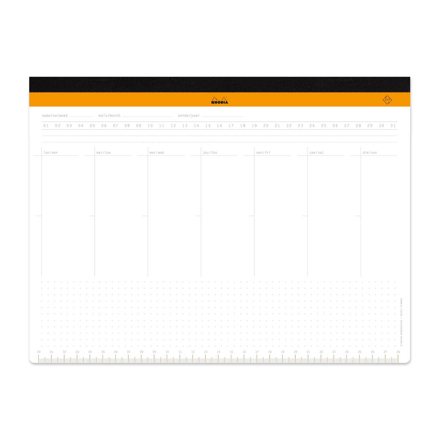 Rhodia Undated Weekly Desk Pad - 16.5" x 12.25" – The Pleasure of Writing