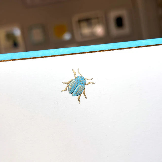 The Printery Engraved Cards - Scarab (10ct.) – The Pleasure of Writing