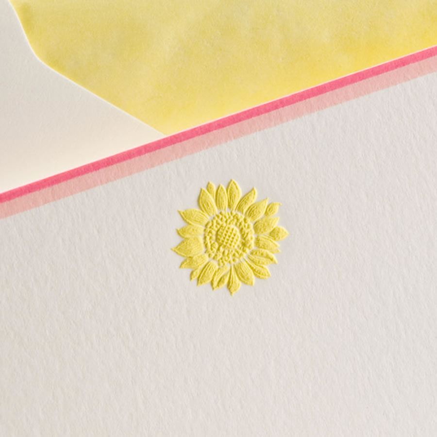 The Printery Engraved Cards - Sunflower Note Card & Envelopes (10ct ...