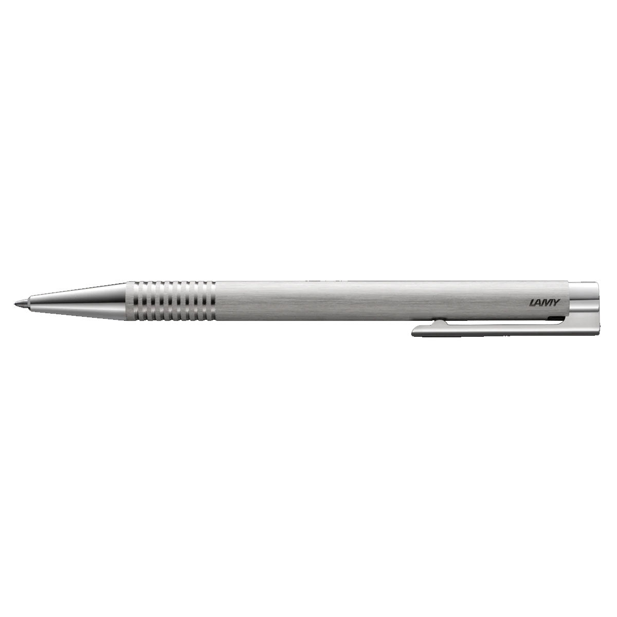 Lamy Logo Ballpoint Pen - Brushed Stainless Steel – The Pleasure of Writing