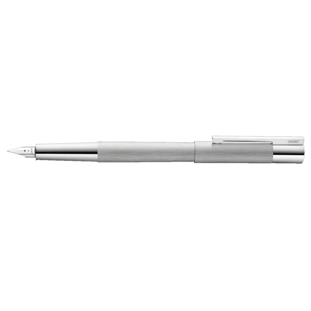 Lamy Scala Fountain Pen - Brushed Stainless Steel – The Pleasure of Writing Lamy Scala Fountain Pen - Brushed Stainless Steel – The Pleasure of Writing