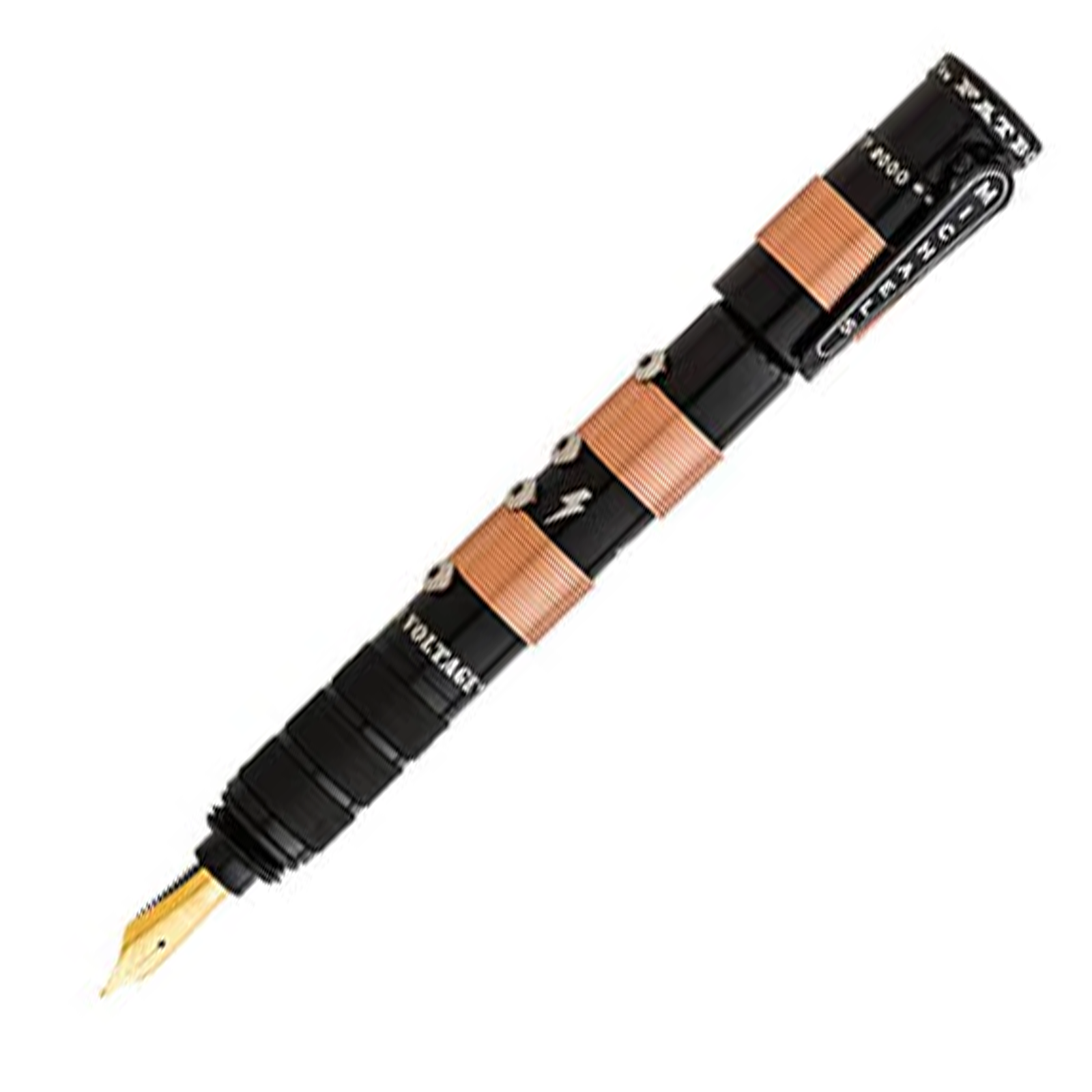 Michael's Fatboy Tesla Coil Black/Copper Coil Fountain Pen - Medium ...