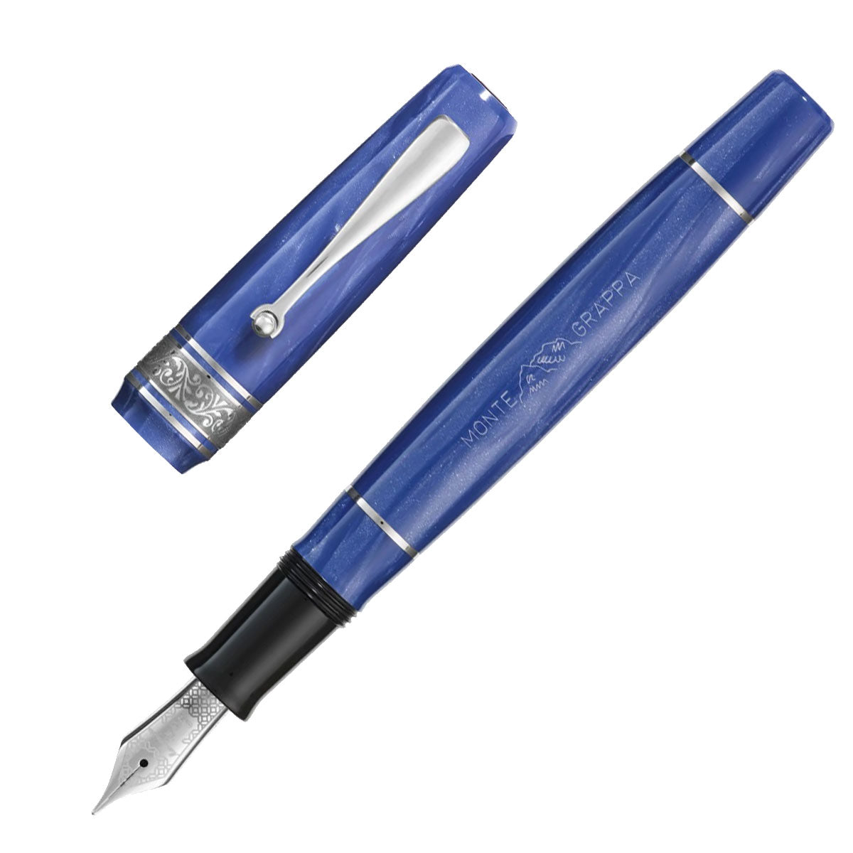 Montegrappa Ammiraglio 1939 Fountain Pen - Glittering Blue – The ...