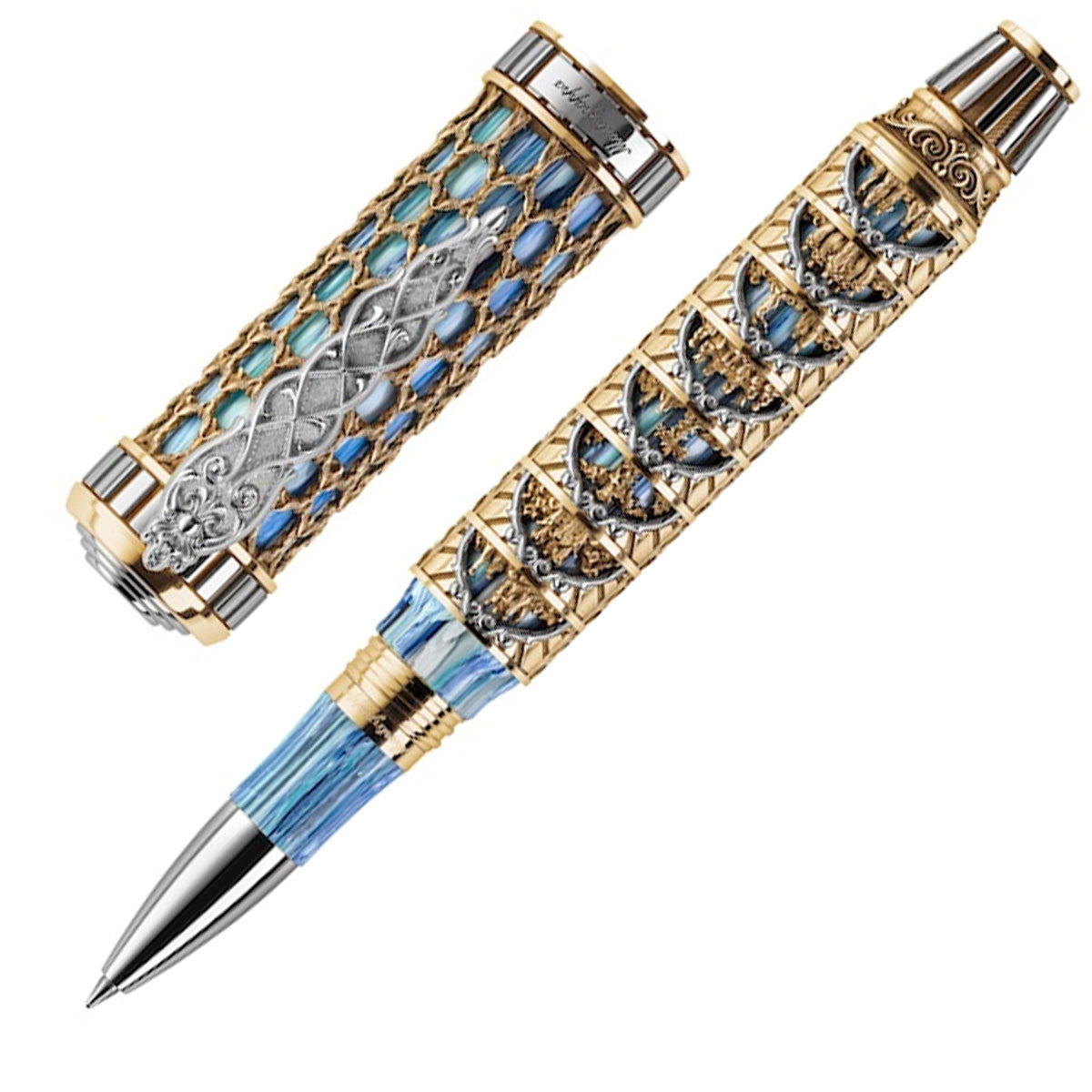 Montegrappa Dante Alighieri: Paradiso Gold Rollerball Pen – The ...