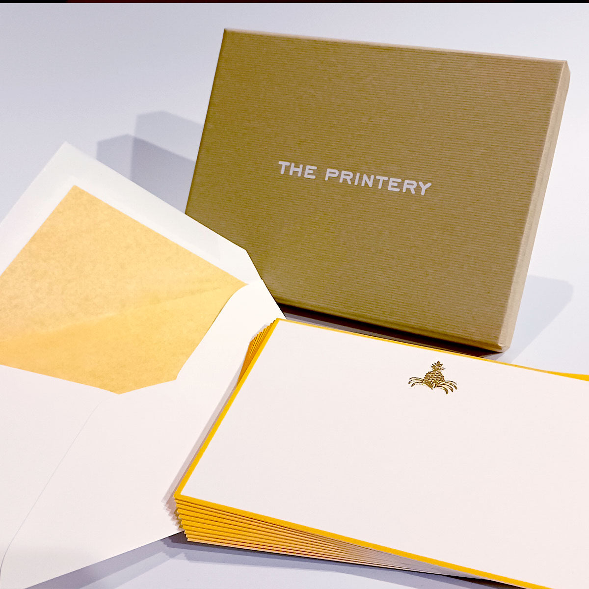 The Printery Engraved Cards - Pineapple (10ct.) – The Pleasure of Writing